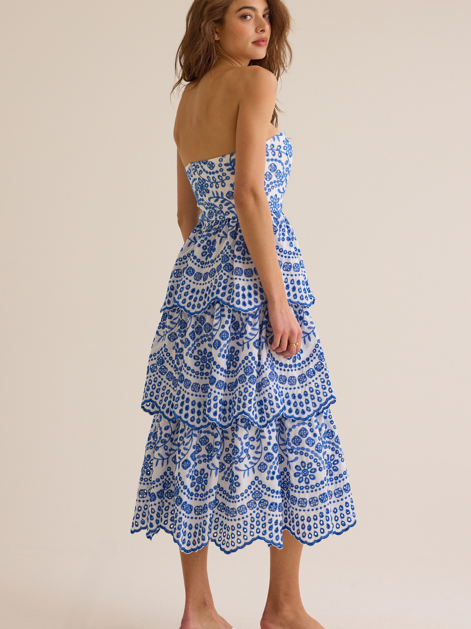Genessa Midi Dress in Blue | Altar'd State