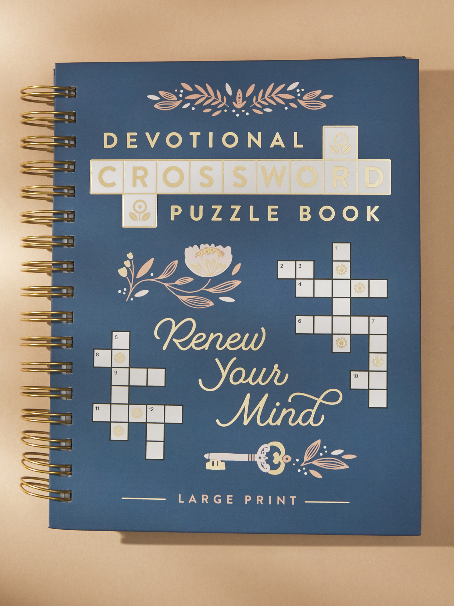 Renew Your Mind Devotional Crossword Puzzle Book in Blue | AS Revival