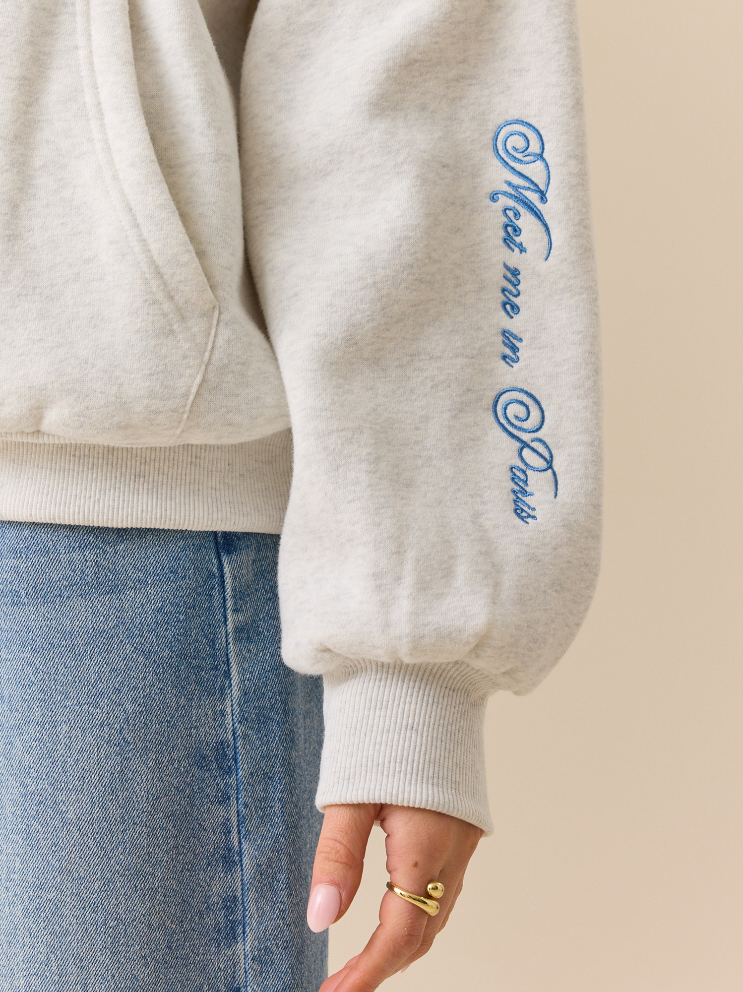 Meet Me In Paris Hoodie in Heather Grey | Altar'd State