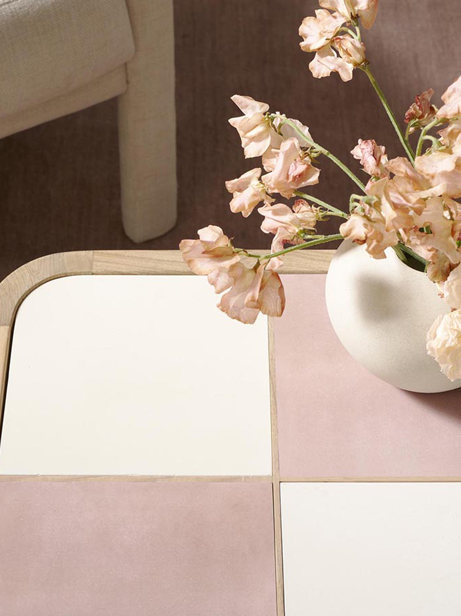 Audrey Wood Coffee Table Pink - Shop Now