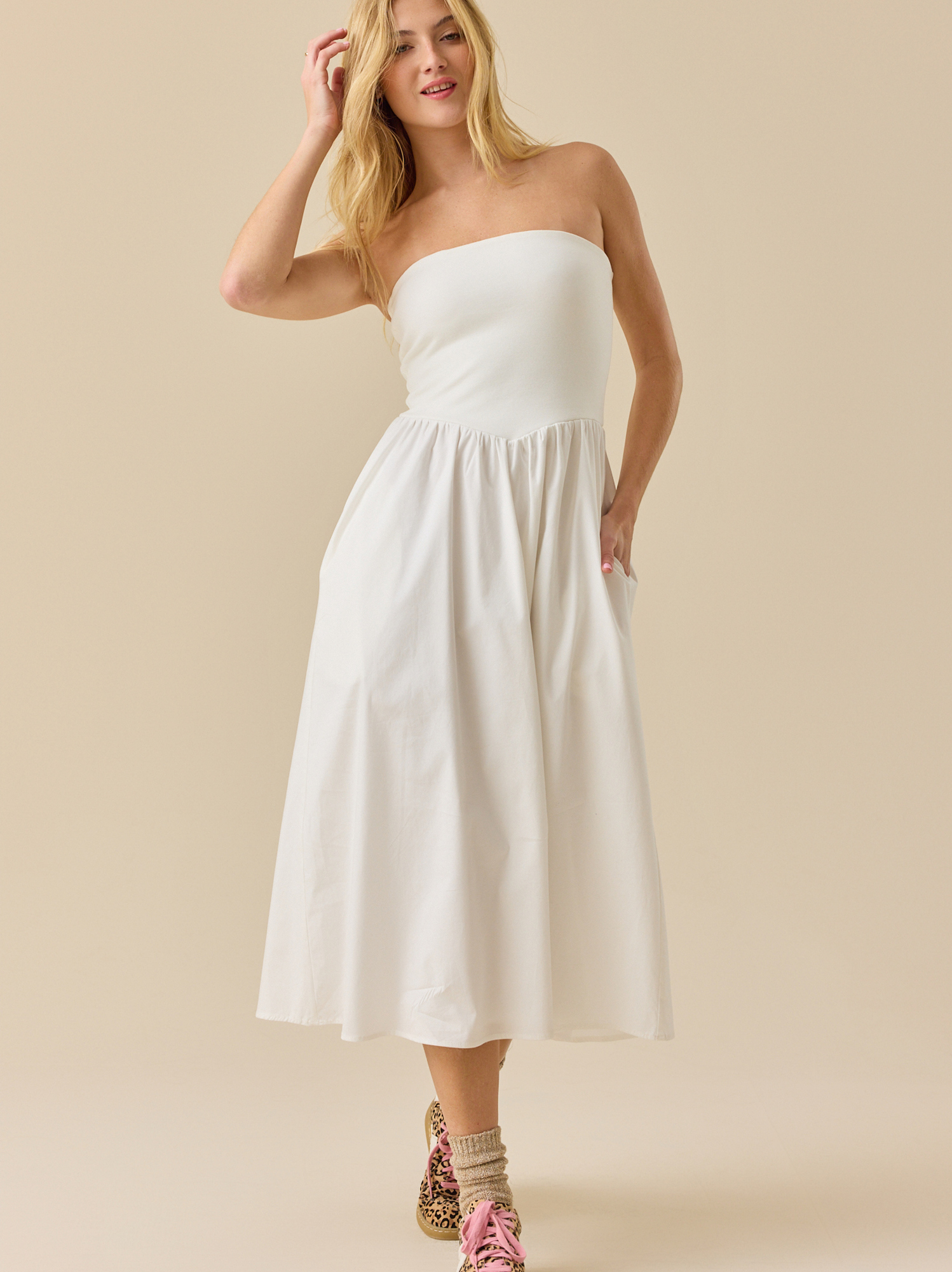 Mari Maxi Dress in White | Altar'd State
