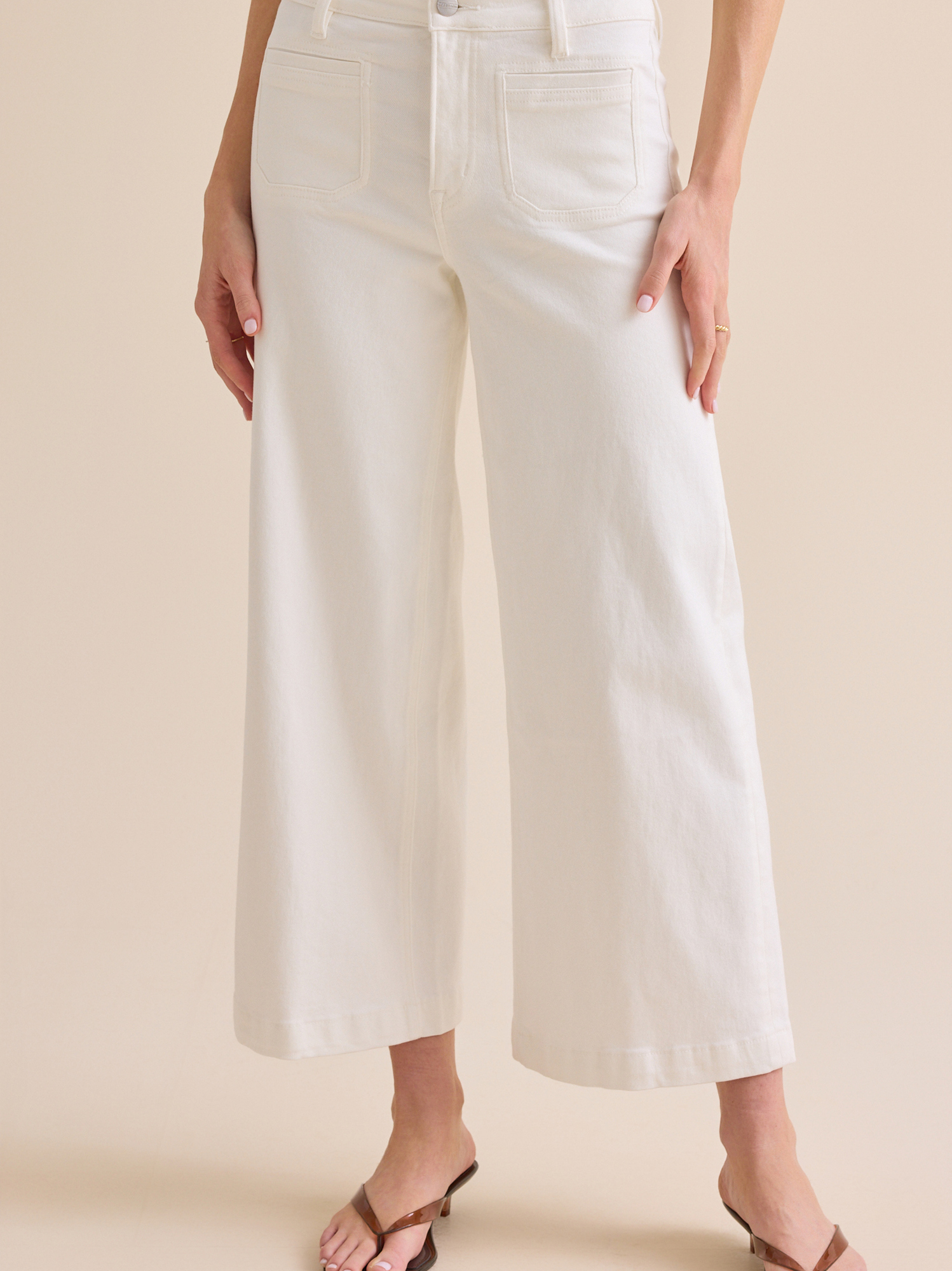 Eda Wide Leg Jeans in White | Altar'd State
