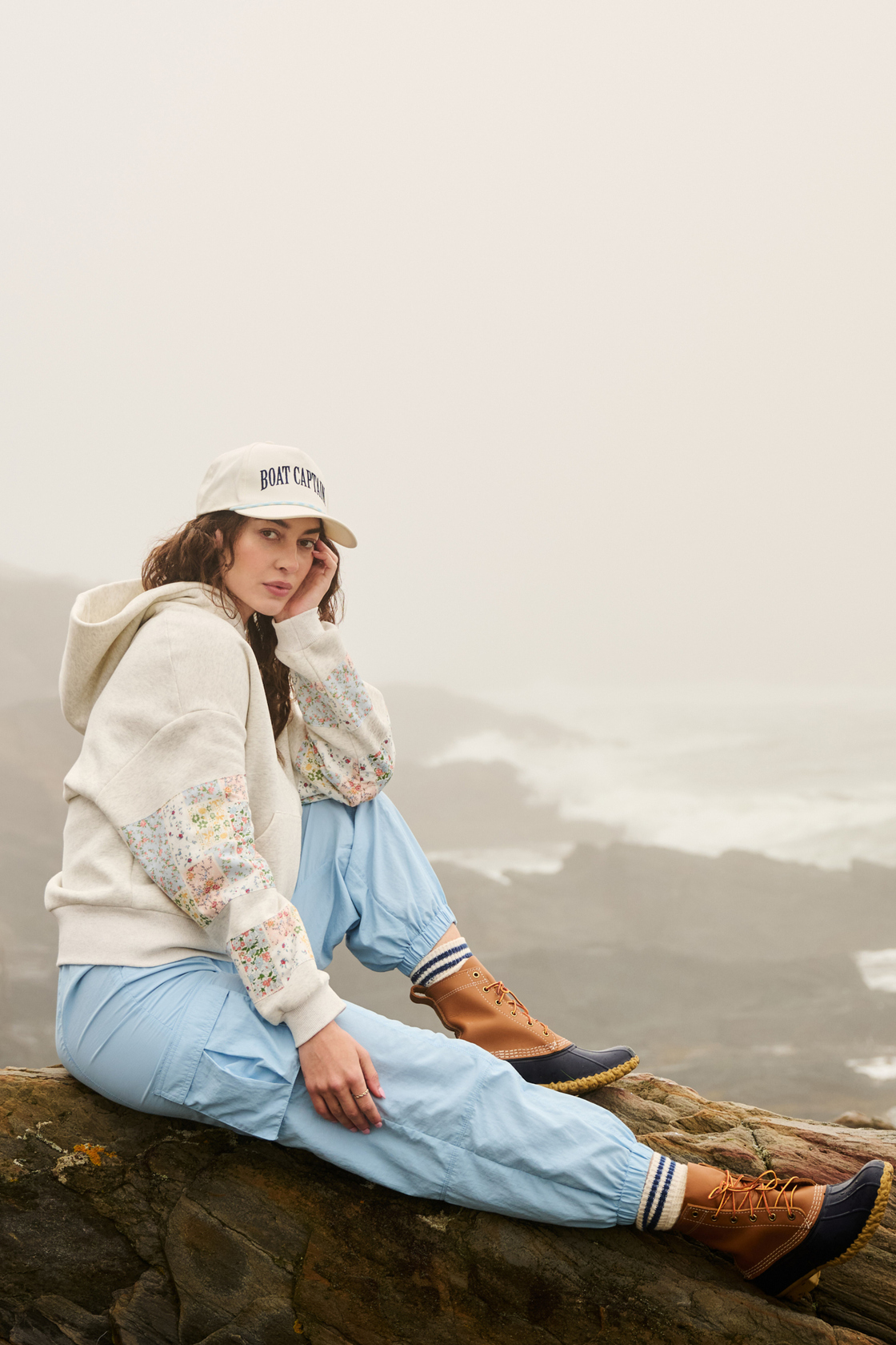 Champ Patchwork Hoodie in Light Heather Grey | Altar'd State
