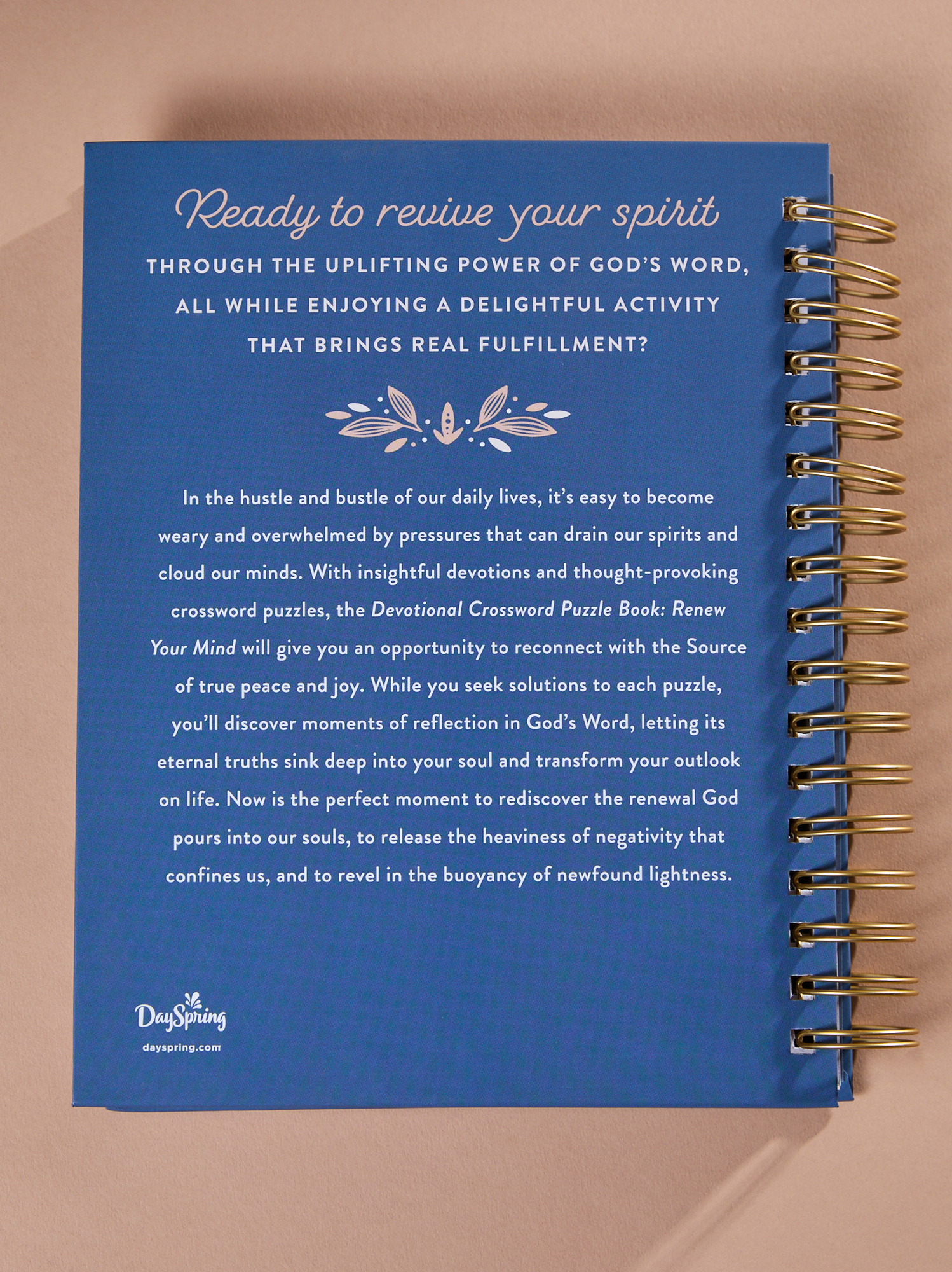 Renew Your Mind Devotional Crossword Puzzle Book in Blue | AS Revival