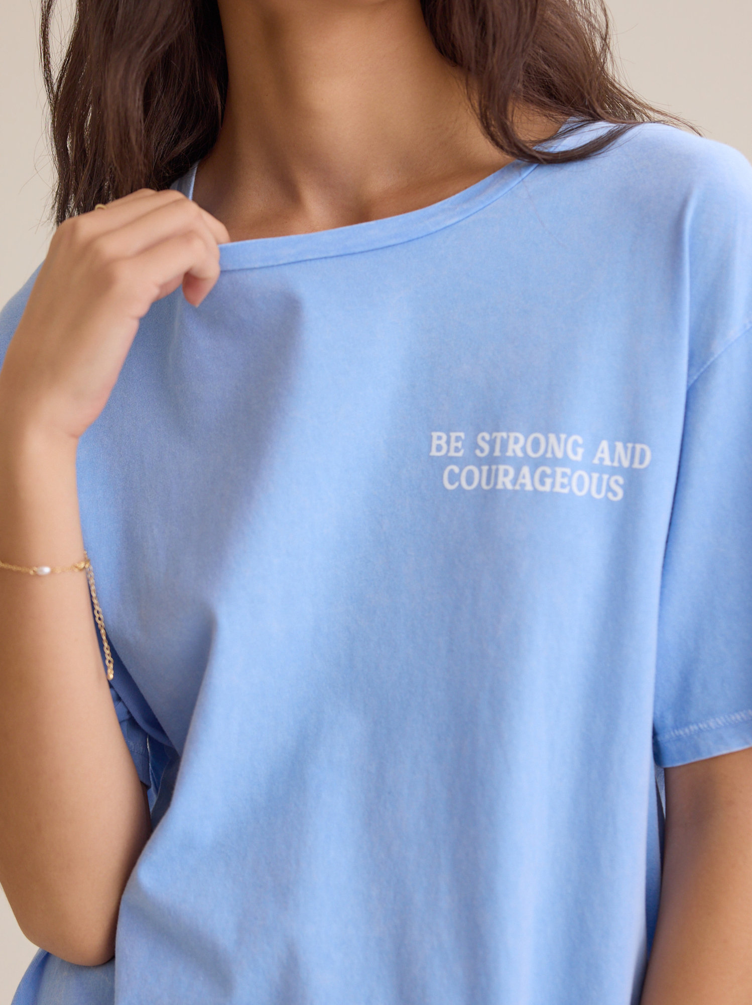 Jesus Has Your Back Tee in Blue | Altar'd State
