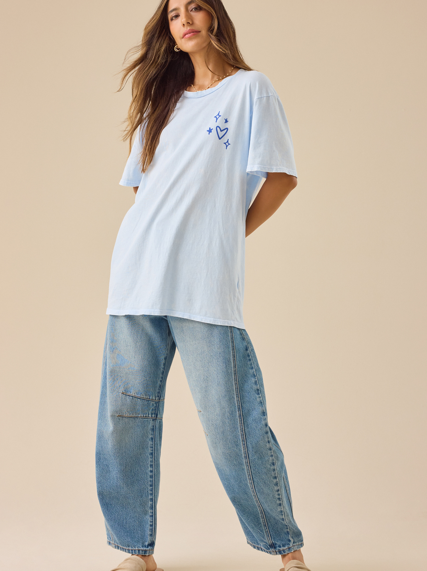 Jesus Paid It All Graphic Tee in Blue | Altar'd State