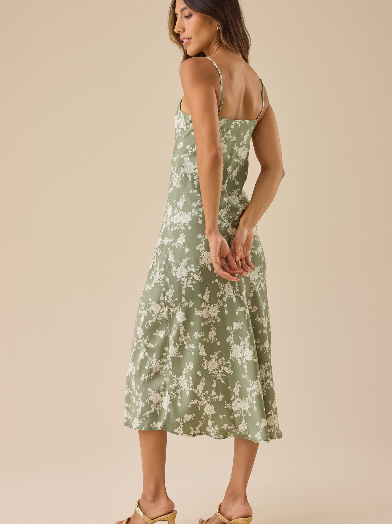 Mila Midi Dress in Dark Sage | Altar'd State