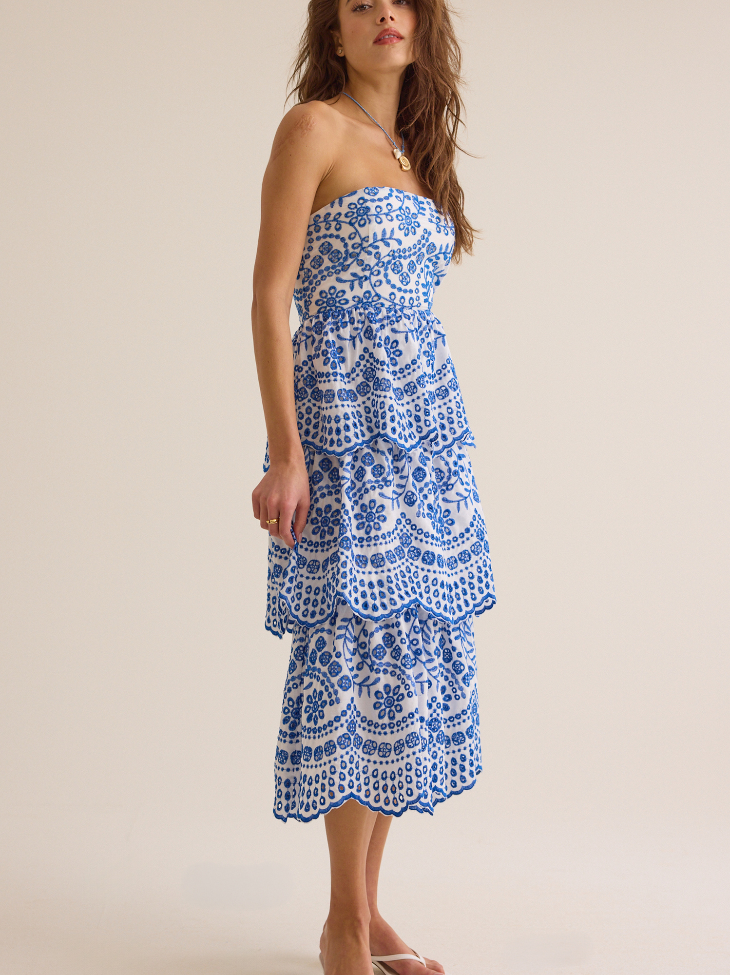 Genessa Midi Dress in Blue | Altar'd State