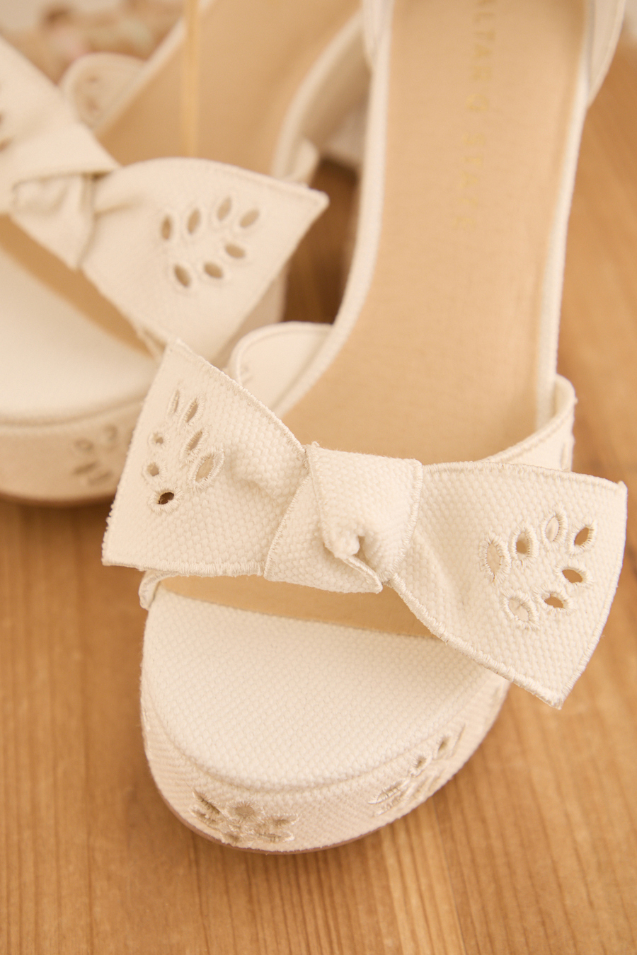 Liloa Eyelet Platform Heel in White | Altar'd State