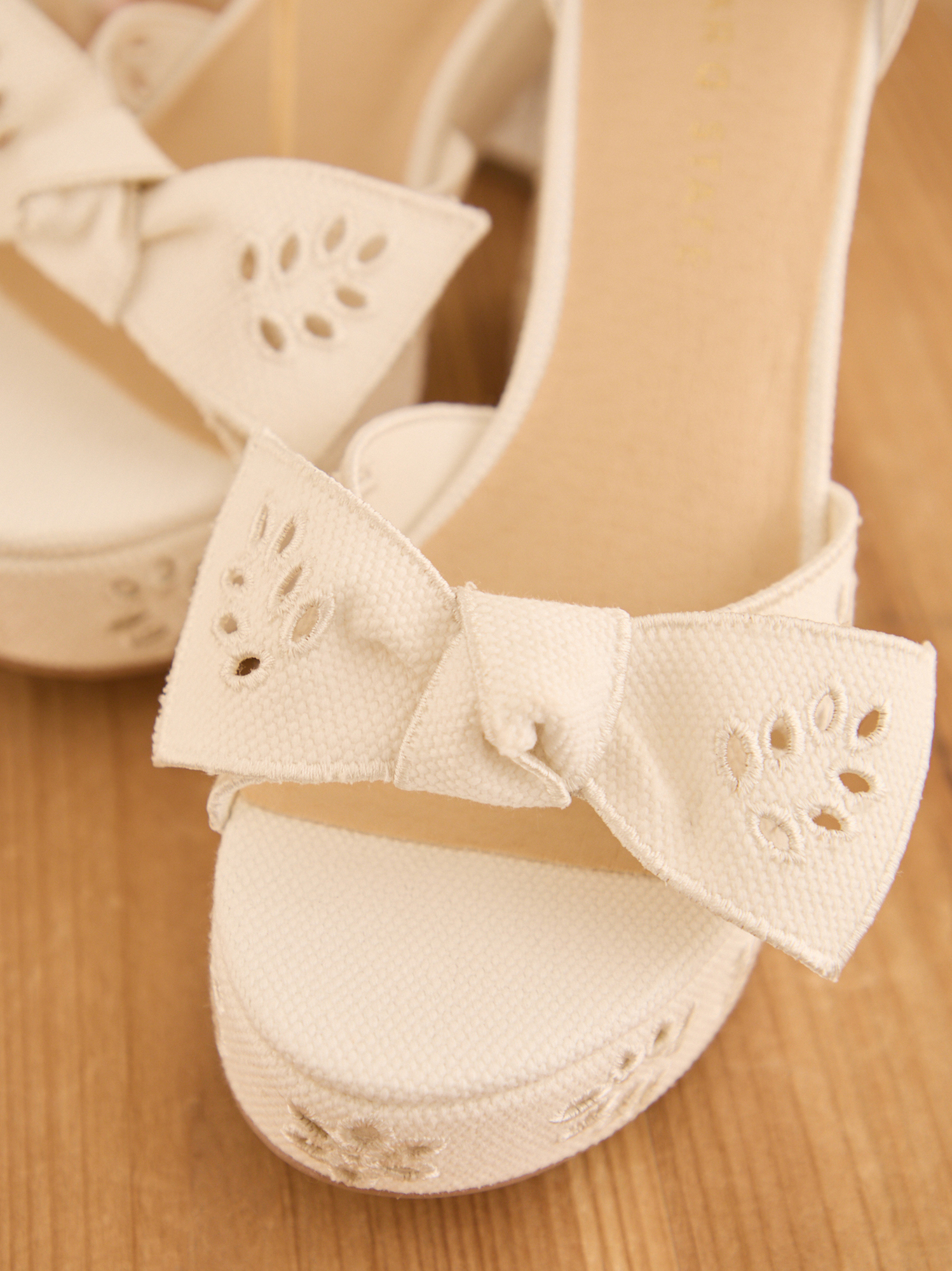 Liloa Eyelet Platform Heel in White | Altar'd State