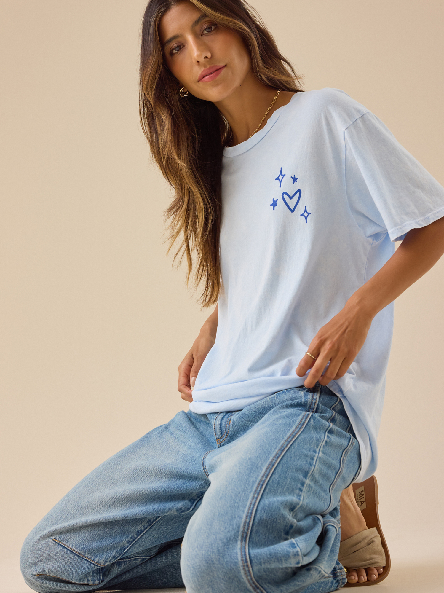 Jesus Paid It All Graphic Tee in Blue | Altar'd State