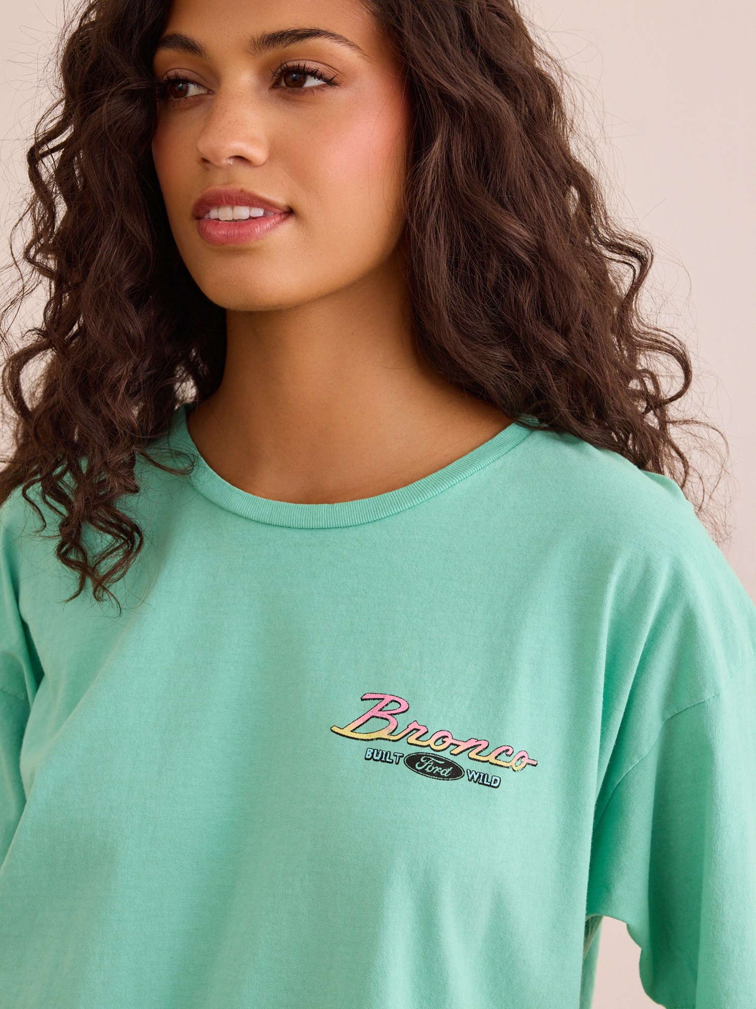 Built Wild Bronco Oversized Tee in Green | Altar'd State