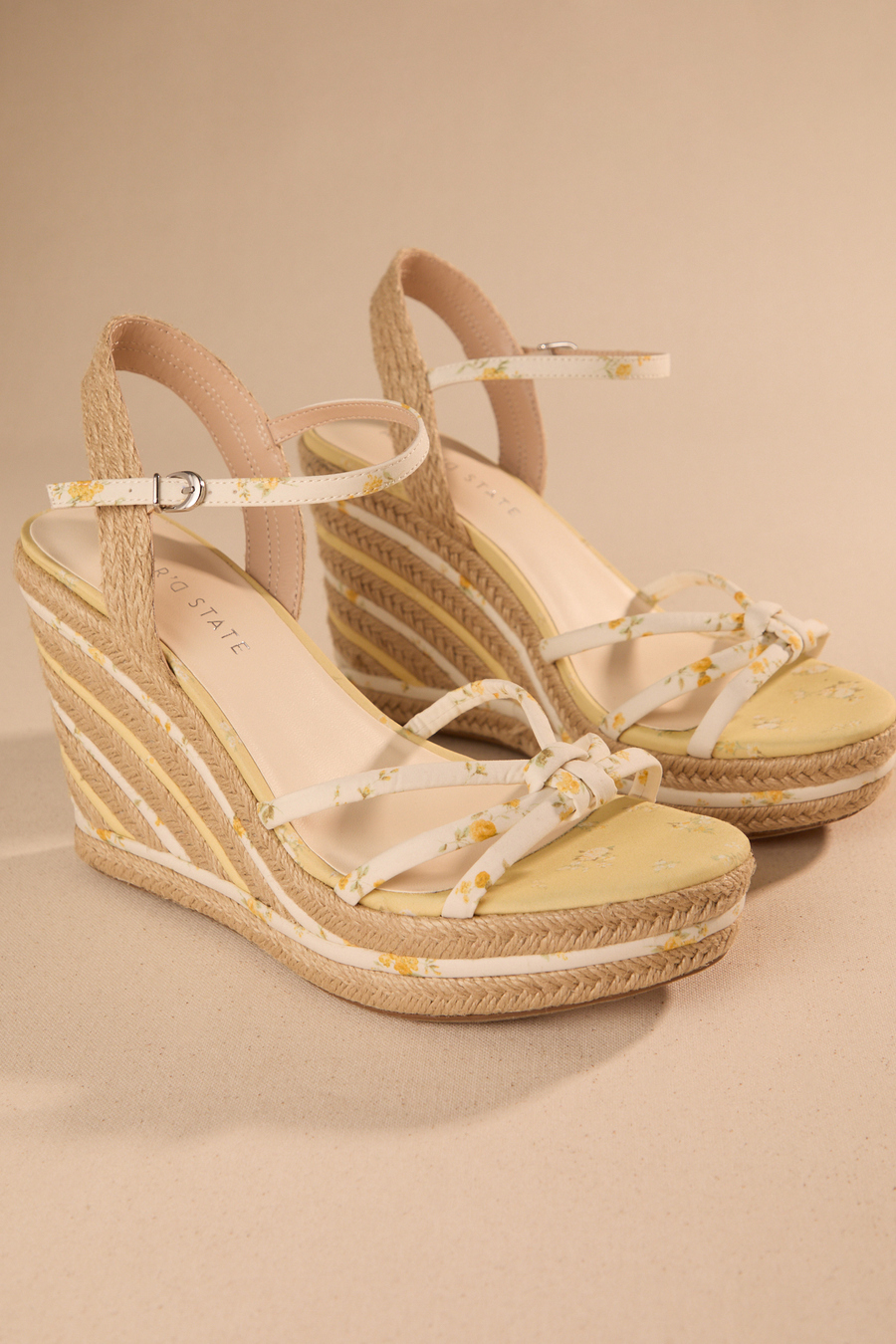 Addeline Wedges in Butter Yellow | Altar'd State