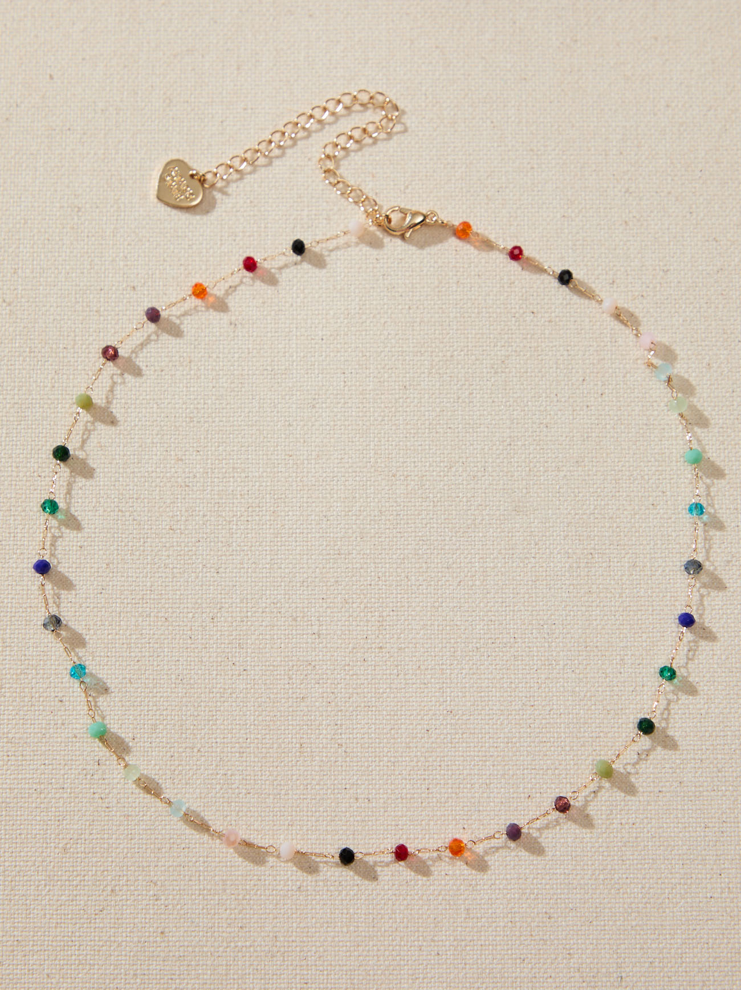 Multi-Color Gem Bead Choker in Jewel Multi | Altar'd State