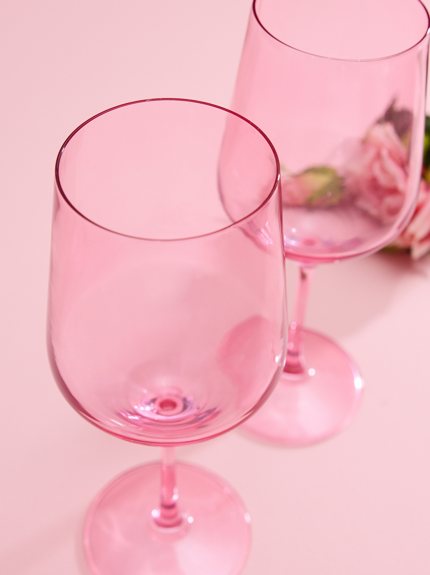 Bella Wine Glass Set in Pink | Altar'd State