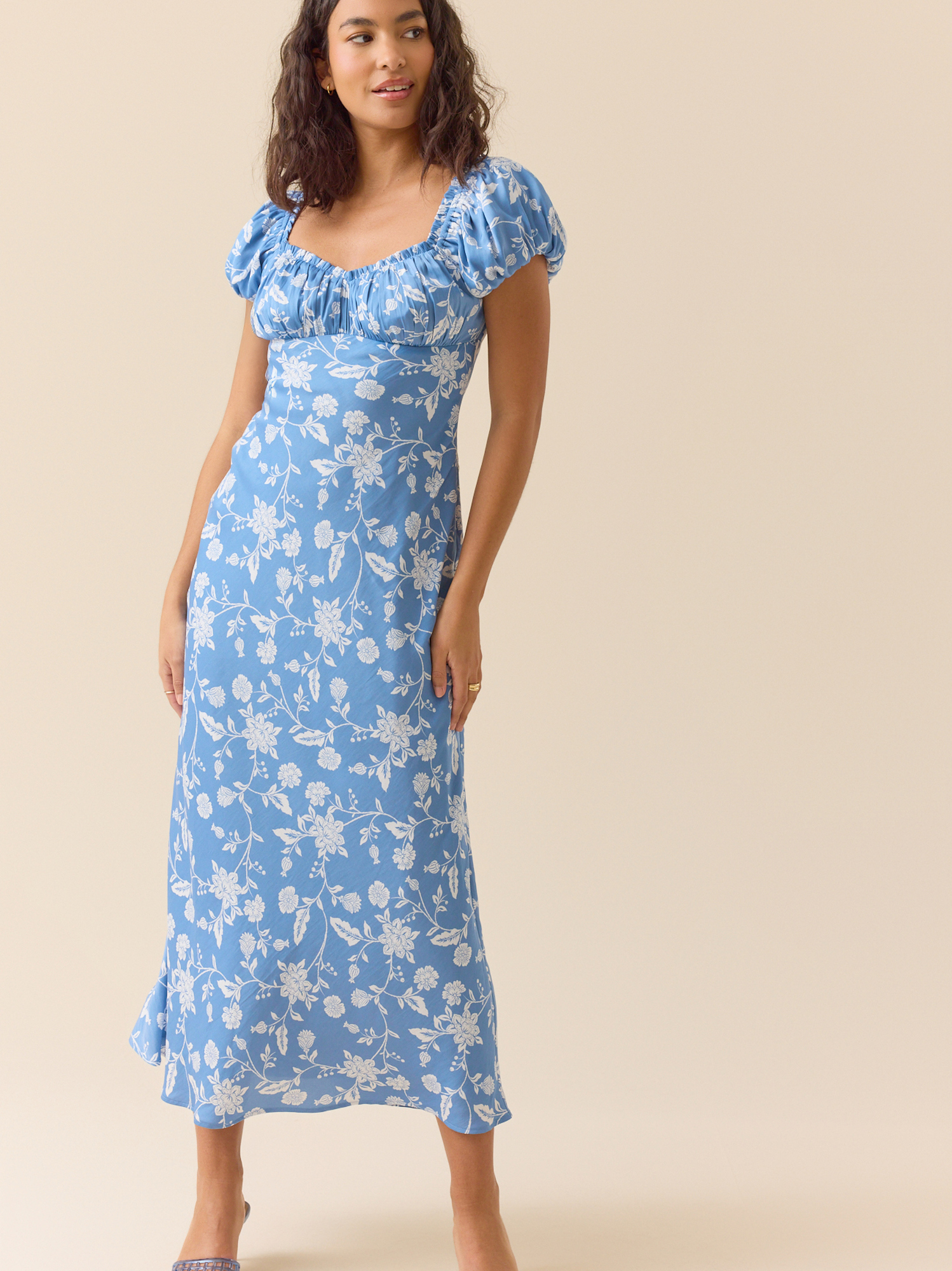 Nan Maxi Dress in Blue & White | Altar'd State