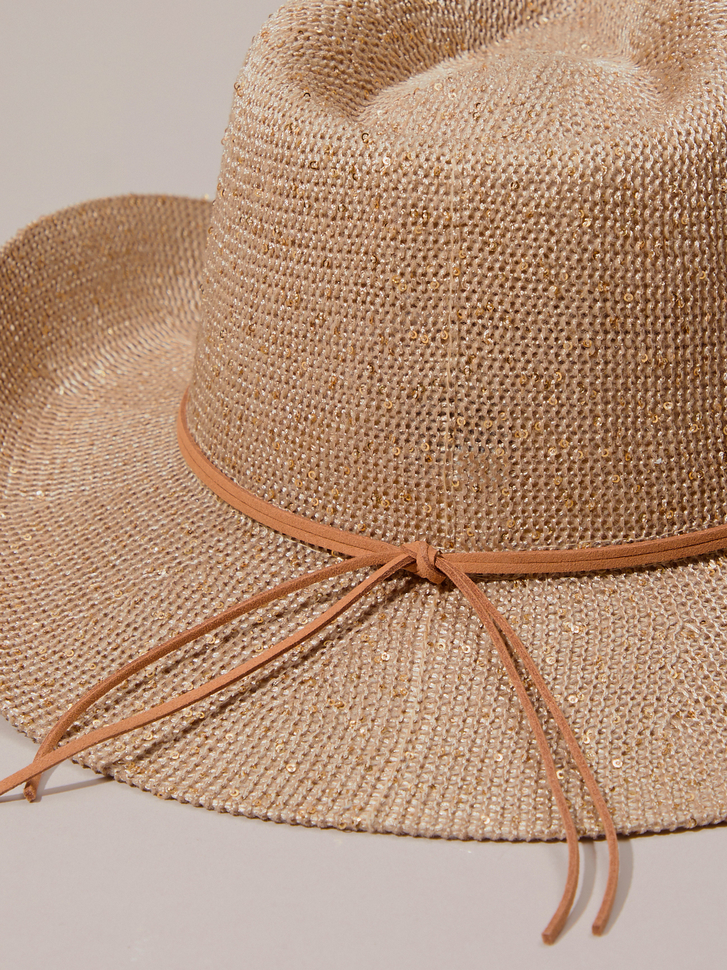 Harper Sequin Cowboy Hat in Beige | Altar'd State