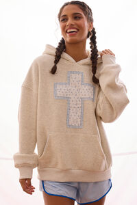 Stitched In Faith Hoodie in Heather Grey | Altar'd State