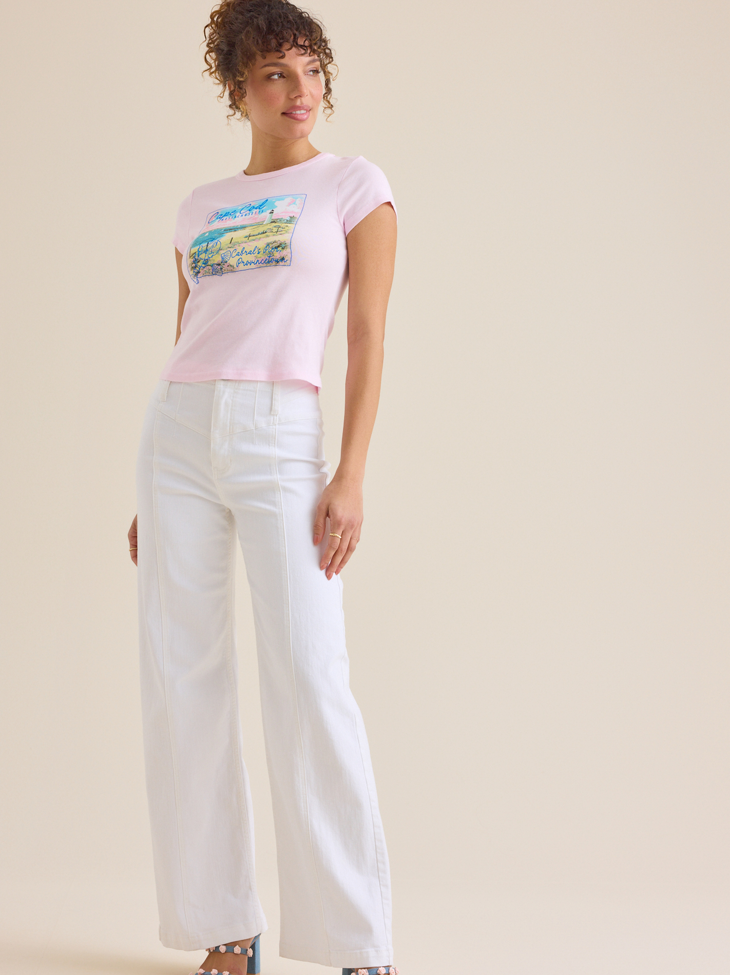Cape Cod Pier Baby Tee in Light Pink | Altar'd State