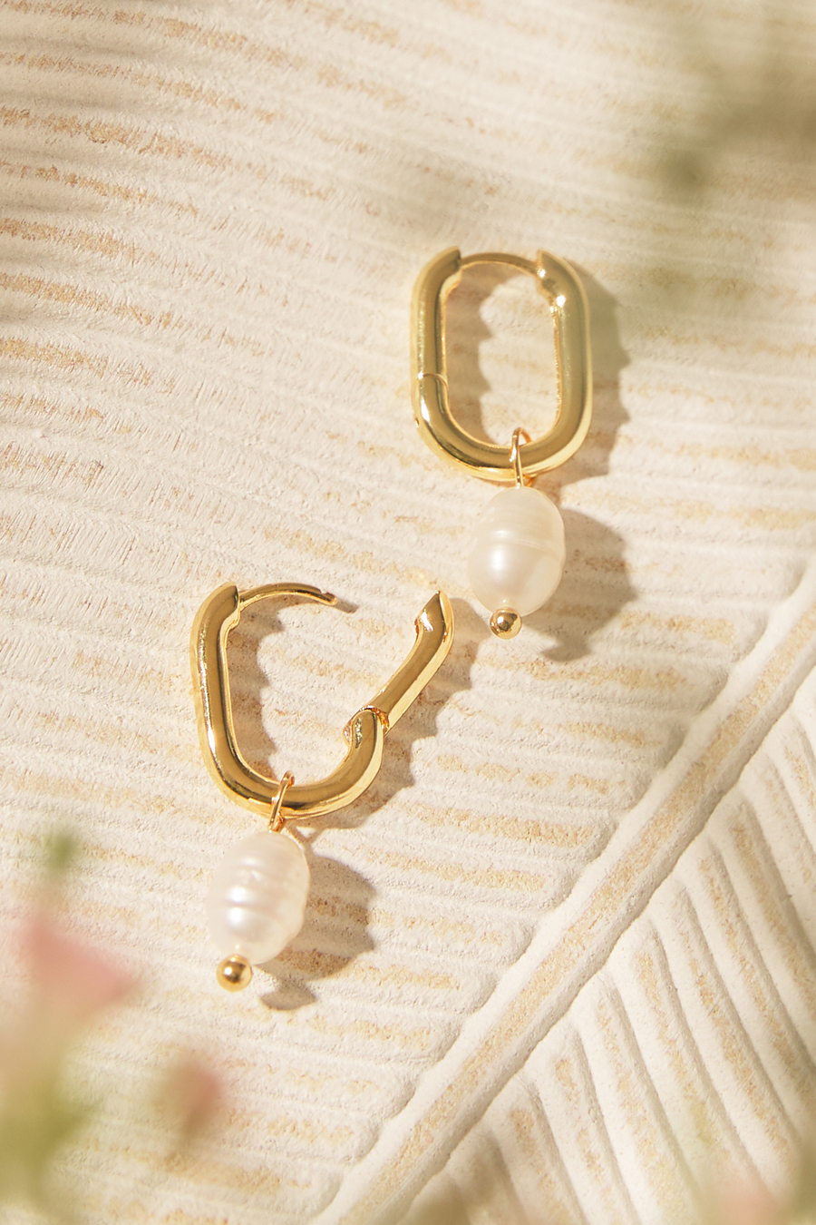 Rectangle Pearl Hoop | Altar'd State