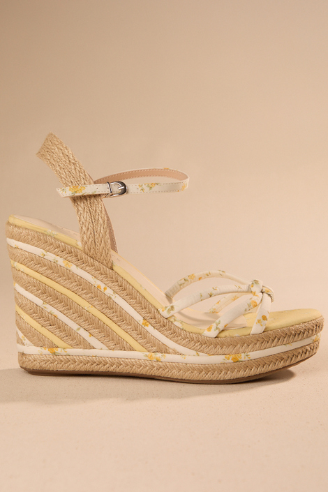 Addeline Wedges in Butter Yellow | Altar'd State