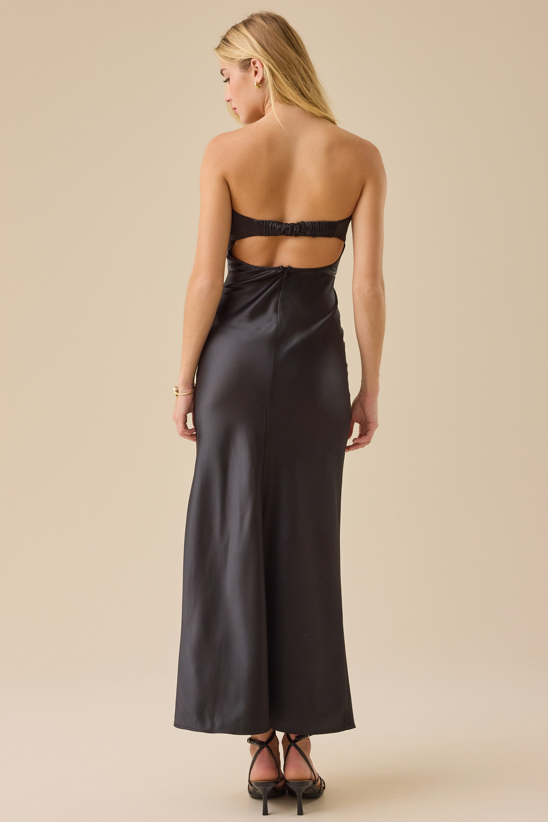 Paityn Strapless Maxi Dress in Black | Altar'd State
