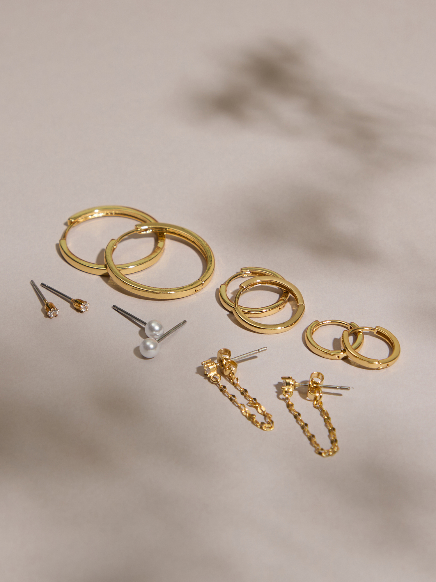 18K Gold Hoop Variety Earring Set in Gold | Altar'd State