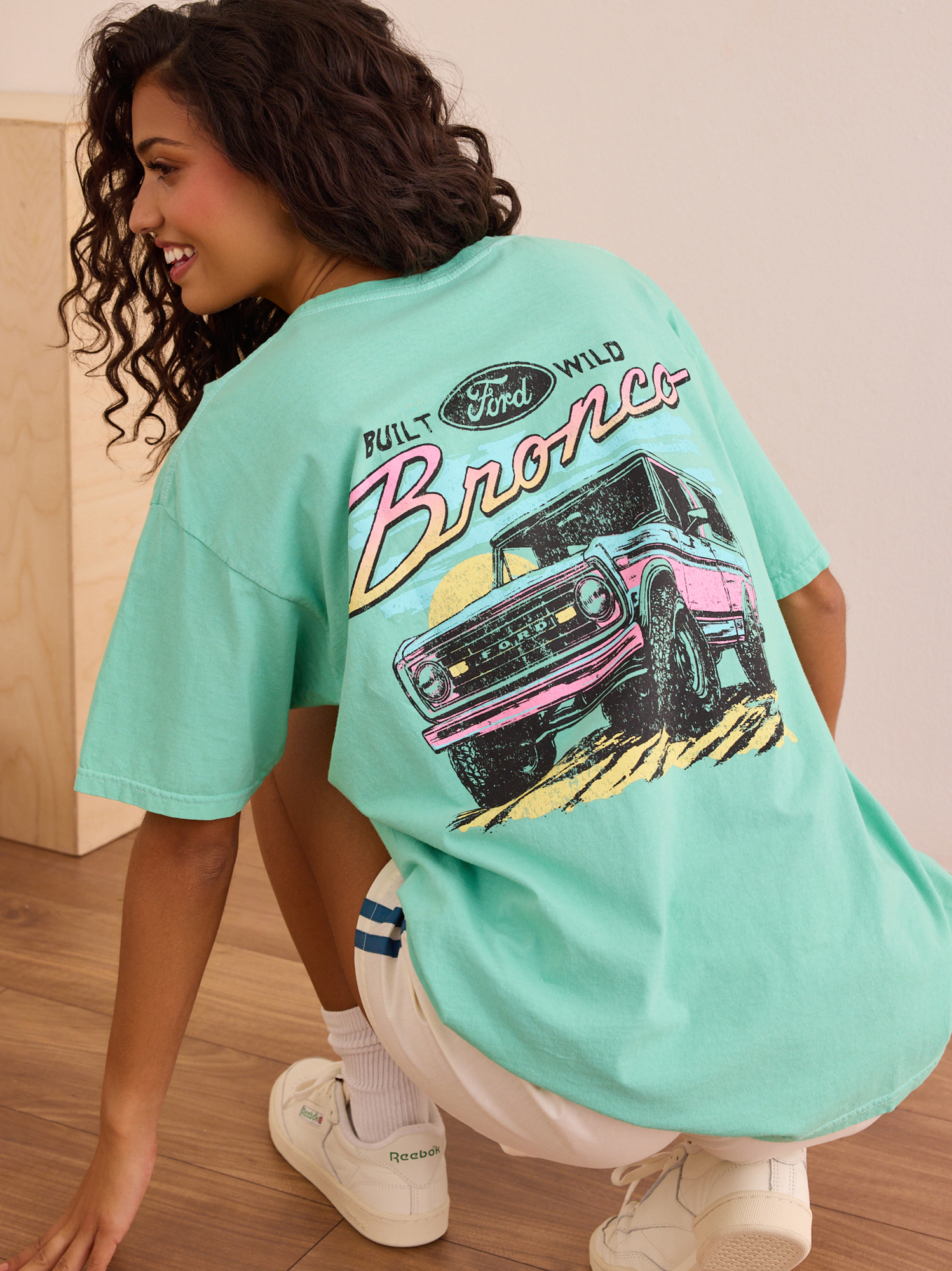 Built Wild Bronco Oversized Tee in Green | Altar'd State