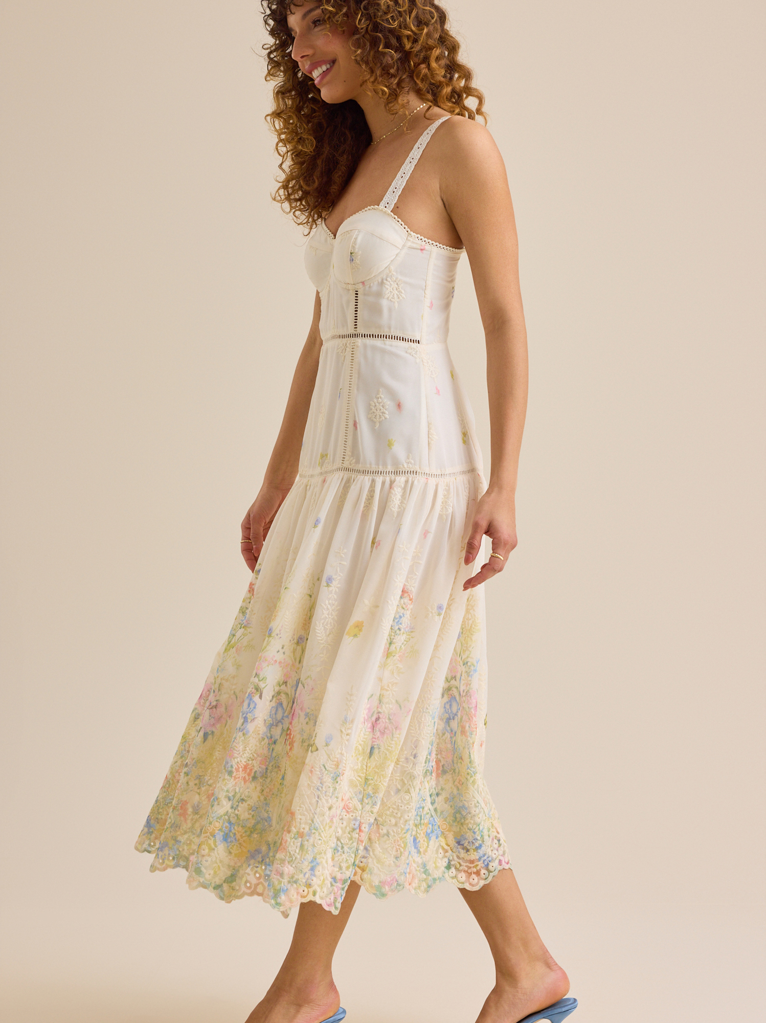 Addeline Floral Maxi in Cream Multi | Altar'd State