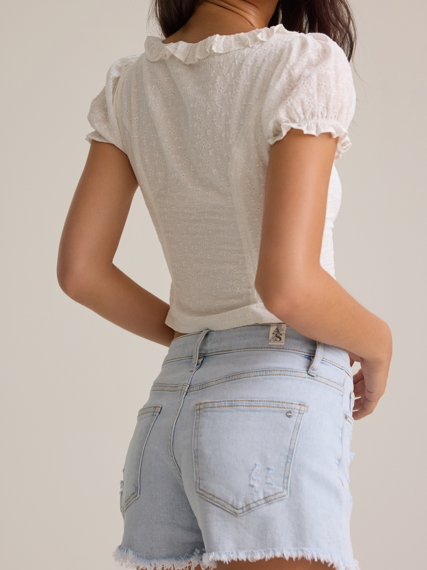 Julia Fray Jean Shorts in Light Wash | Altar'd State