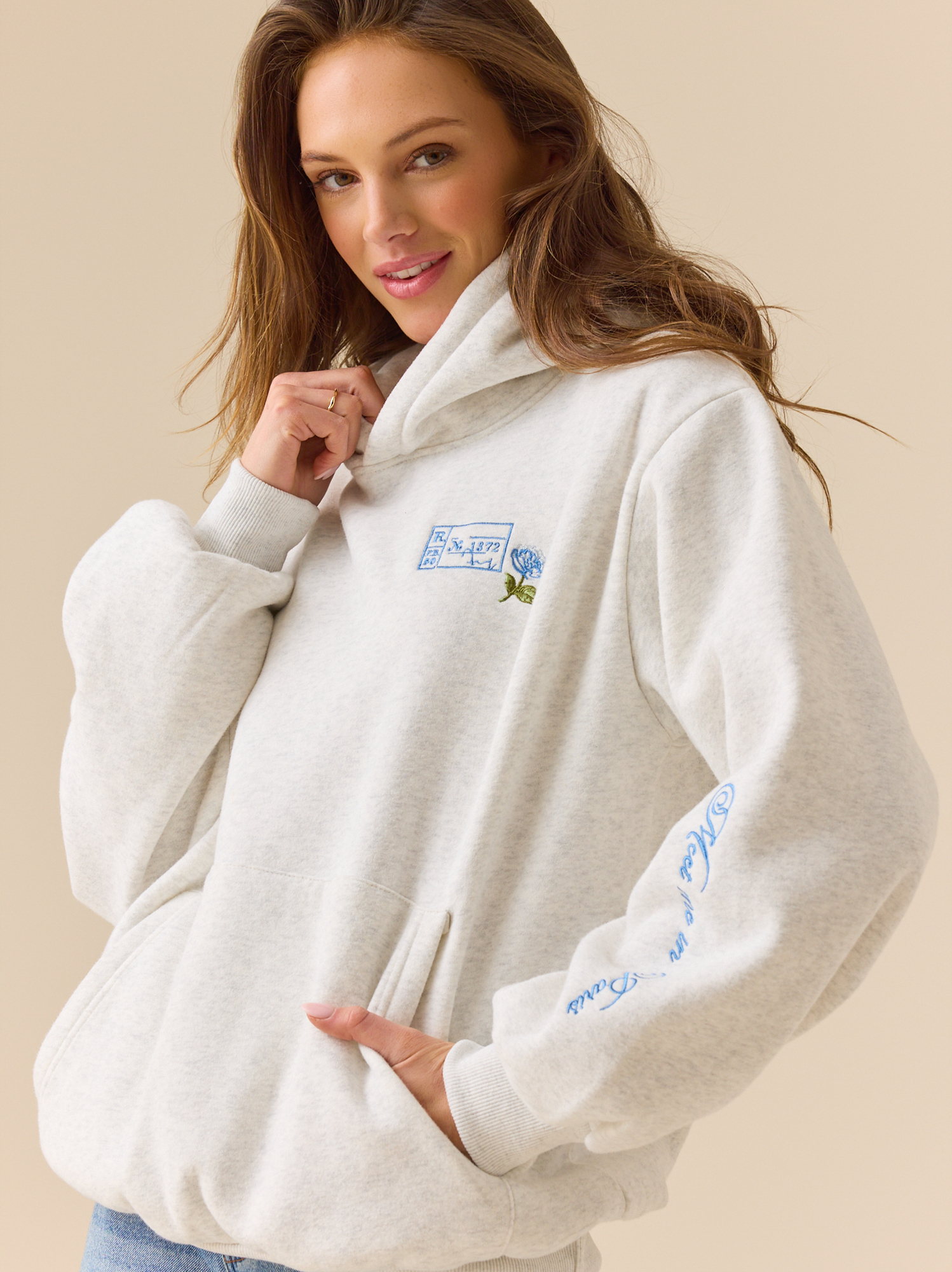 Meet Me In Paris Hoodie in Heather Grey | Altar'd State