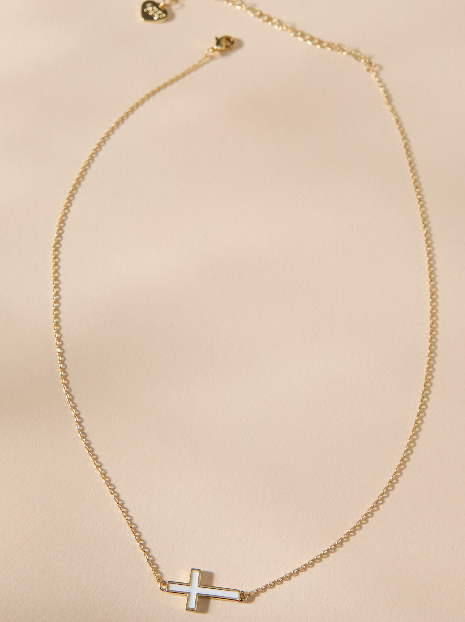 18K Gold Ivory Cross Necklace | Altar'd State