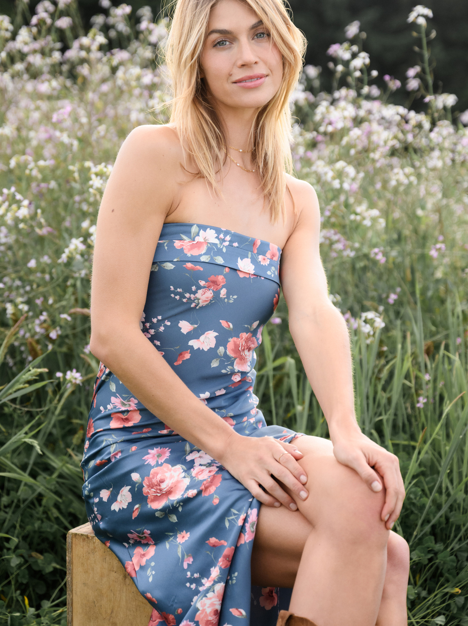 Paityn Floral Strapless Maxi | Altar'd State
